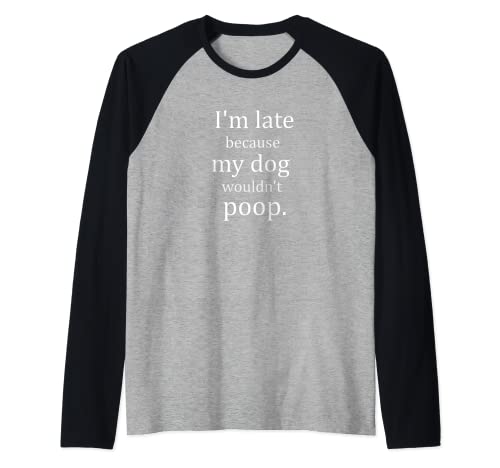 Humorous Joke Cute Dog Mom Dad Poop Gift Stocking Stuffer Raglan Baseball Tee