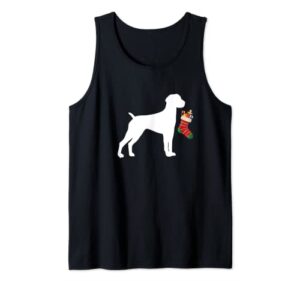 german shorthaired pointer christmas stocking stuffer dog tank top