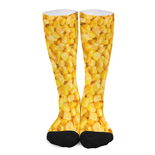 Funny Fun Crew Socks Corn Kernels Novelty Casual Crew Socks for Mens Womens Unisex Funky Socks Funny Gifts