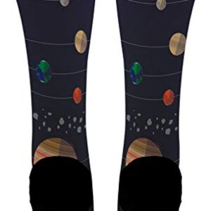 Galaxy Gifts Planet Sock Space Related Gifts for Astronomers Space Socks 1-Pair Novelty Crew Socks