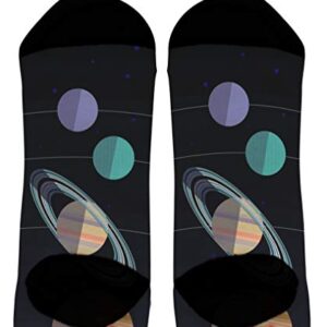 Galaxy Gifts Planet Sock Space Related Gifts for Astronomers Space Socks 1-Pair Novelty Crew Socks