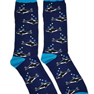 Bop Classy Gift Boxed Men's Novelty Crew Socks Single Pair (Killer Whales)