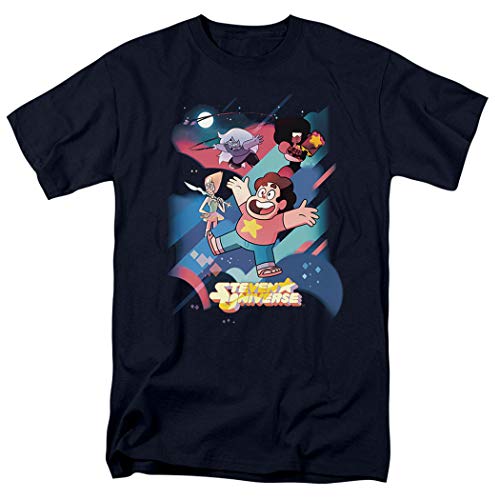 Steven Universe Gems Cartoon Network T Shirt & Stickers (Small) Navy