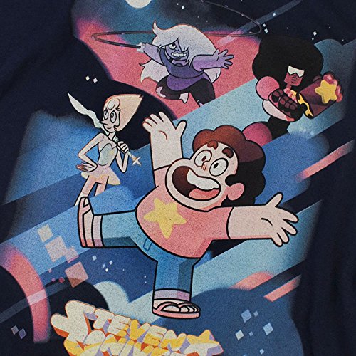 Steven Universe Gems Cartoon Network T Shirt & Stickers (Small) Navy