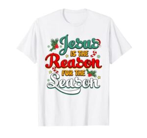 christian jesus the reason christmas stocking stuffer t-shirt