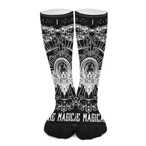 tarot card the magician socks for women socks for men crew socks for boys mid socks for girls stocking stuffers for teens casual athletic sport dress socks