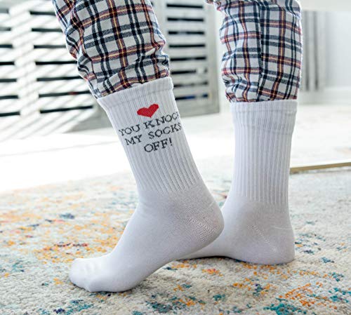 Light Autumn Love Socks with Message - Gift for Women - Novelty Birthday Socks Women's Present - Funny & Sweet Gift for Wife or Girlfriend - You Knock My Socks Off! - Valentine's Day Gift for Her