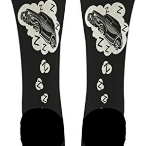 ThisWear Hot Rod Lover Gifts I Don't Snore I Dream I'm a Hot Rod Novelty Gifts 1-Pair Novelty Crew Socks