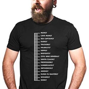 Funny Gifts for Beard Lovers Beard Scale Bearded Shirt Dad Beard Men T-Shirt X-Large Black