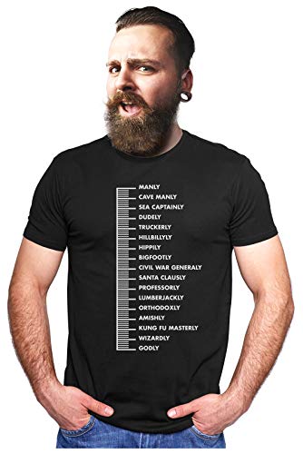 Funny Gifts for Beard Lovers Beard Scale Bearded Shirt Dad Beard Men T-Shirt X-Large Black