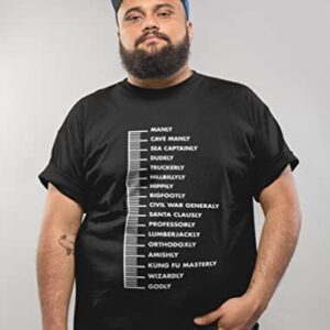 Funny Gifts for Beard Lovers Beard Scale Bearded Shirt Dad Beard Men T-Shirt X-Large Black