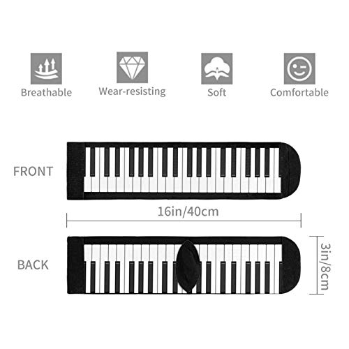 Piano Music Key Black Fun Colorful Novelty Graphic Crew Tube Socks For Men Women