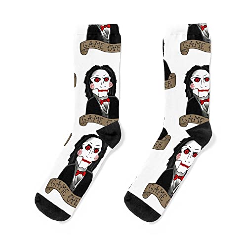 Billy The Puppet From Saw And Jigsaw Unisex Crew Socks Gifts For Men Women,Multicolor,10-13