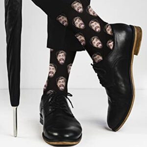 Dreamdecor Custom Funny Socks with Photo Novelty Face Crew Socks Personalized Funny Gifts for Men Women Kids