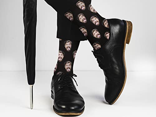 Dreamdecor Custom Funny Socks with Photo Novelty Face Crew Socks Personalized Funny Gifts for Men Women Kids