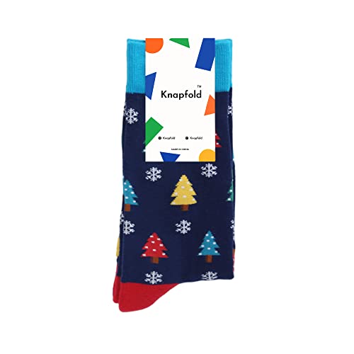 Knapfold Christmas Cushioned Socks For Men and Women, Fun Novelty Crew, Christmas Tree