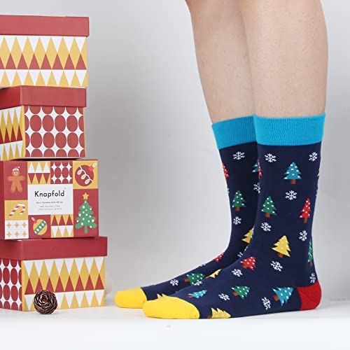 Knapfold Christmas Cushioned Socks For Men and Women, Fun Novelty Crew, Christmas Tree