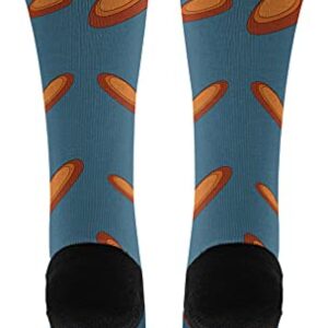 Disc Golf Themed Gifts Disc Golf Course Themed 1-Pair Novelty Crew Socks