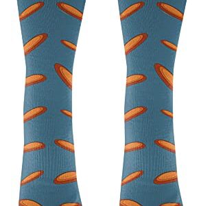 Disc Golf Themed Gifts Disc Golf Course Themed 1-Pair Novelty Crew Socks