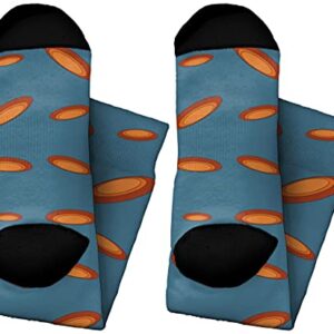 Disc Golf Themed Gifts Disc Golf Course Themed 1-Pair Novelty Crew Socks