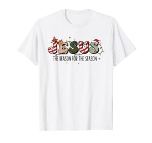 christian jesus the reason christmas stocking stuffer gifts t-shirt