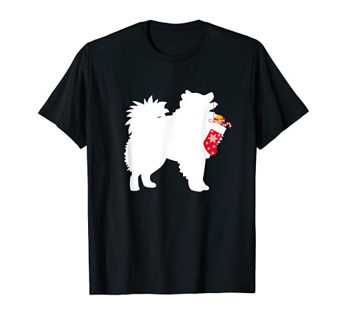 American Eskimo Christmas Stocking Stuffer Dog T-Shirt