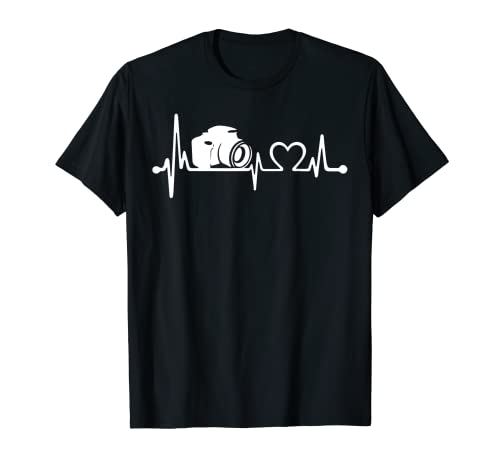 Camera Photography Heartbeat T-Shirt