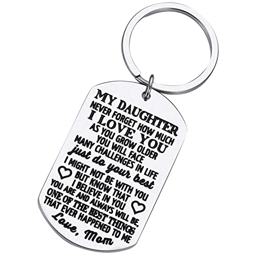 Gifts For Daughter From Mom Dad Father Inspirational Stocking Stuffers For Her From Teen Adult Key (Silver, One Size)