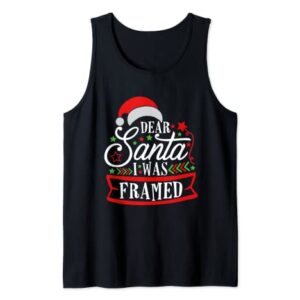 Dear Santa Funny Ugly Christmas Pajama Stocking Stuffer Gift Tank Top