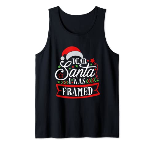 Dear Santa Funny Ugly Christmas Pajama Stocking Stuffer Gift Tank Top