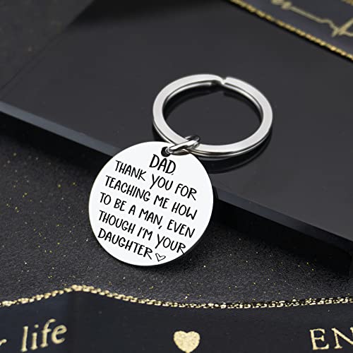 Dad Keychain From Daughter Step Dad Gifts for Dad From Daughter Dad Birthday Gift Best Dad Ever Gifts Father's Day Thanksgiving Valentine’s Day Keychain to Papa