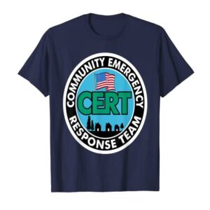 CERT Community Emergency Response Team White Front Print