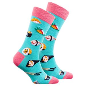 socks n socks-men’s luxury cotton colorful funky sushi time socks