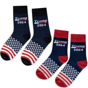 rhuyoshn trump 2024 socks, 2 pack men women novelty cotton crew socks