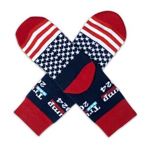 Rhuyoshn Trump 2024 Socks, 2 Pack Men Women Novelty Cotton Crew Socks