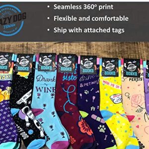 Crazy Dog T-Shirts Men's Bite Me Socks Funny Deep Sea Shark Attack Footwear