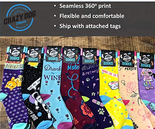 Crazy Dog T-Shirts Men's Bite Me Socks Funny Deep Sea Shark Attack Footwear