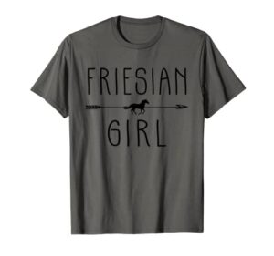 friesian horse girl shirt gifts horses lover riding racing t-shirt