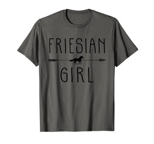 Friesian Horse Girl Shirt Gifts Horses Lover Riding Racing T-Shirt