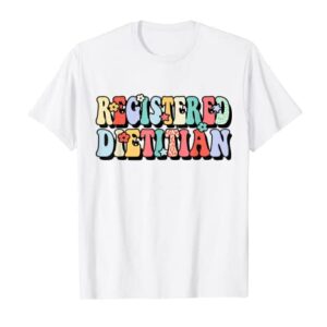 Retro Groovy Registered Dietitian Tee Men Women T-Shirt