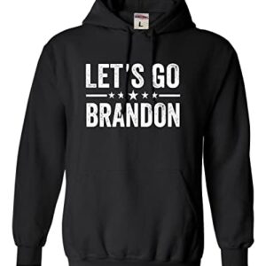 3X-Large Black Mens Classy Let's Go Brandon Sweatshirt Hoodie