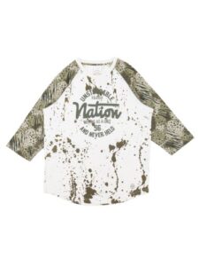 parish nation mens giraffe raglan olive 3xl