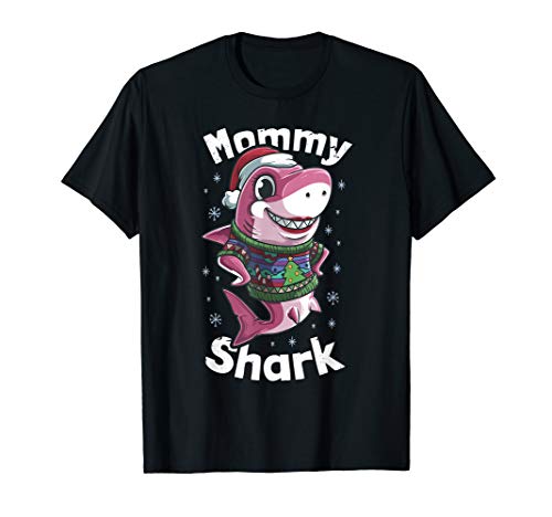 Matching Mommy Shark Christmas Stocking Stuffer Gift For Mom T-Shirt