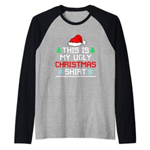 Ugly Christmas Sweater - Stocking Stuffers Raglan Baseball Tee