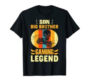 funny gamer son big brother gaming legend t-shirt