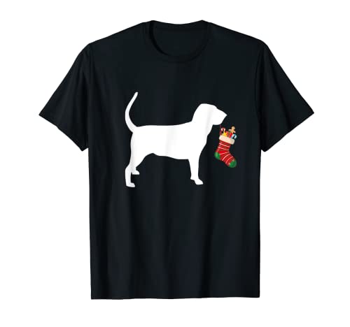 Bloodhound Christmas Stocking Stuffer Dog T-Shirt