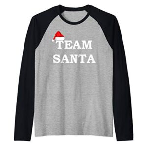 TEAM SANTA CHRISTMAS MORNING STOCKING STUFFER Raglan Baseball Tee