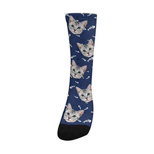 MyPupSocks Custom Face Socks Prime Cat Pet Faces Crew Socks with Personalized Faces on Them