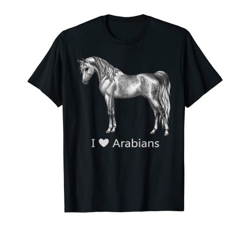 I Heart (Love) Dapple Gray Arabians Horse Lover Gift T-Shirt