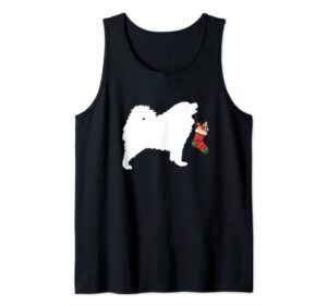 samoyed christmas stocking stuffer dog tank top